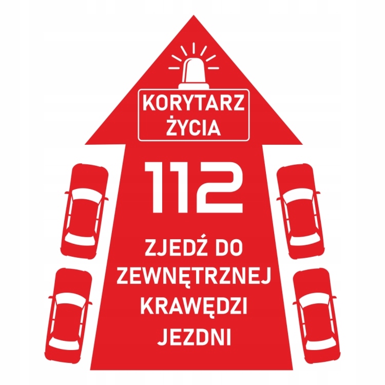 Naklejka na wóz strażacki duża 75 x 90 cm KORYTARZ ŻYCIA KORYTARZ ... Naklejka na wóz strażacki duża 75 x 90 cm KORYTARZ ŻYCIA KORYTARZ ...