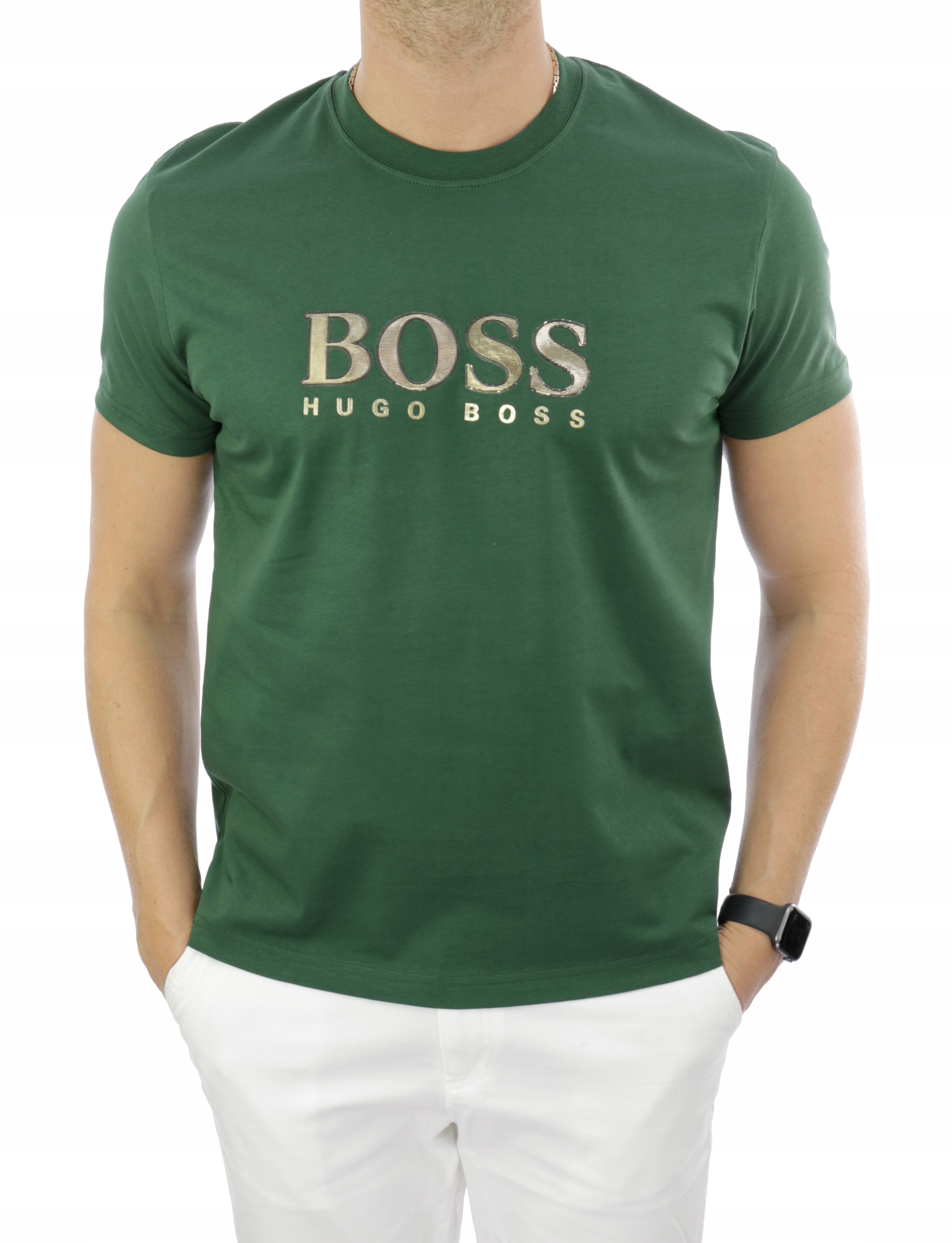 HUGO BOSS T-SHIRT KOSZULKA MĘSKA ZIELONA S 13857176344 - Allegro.pl