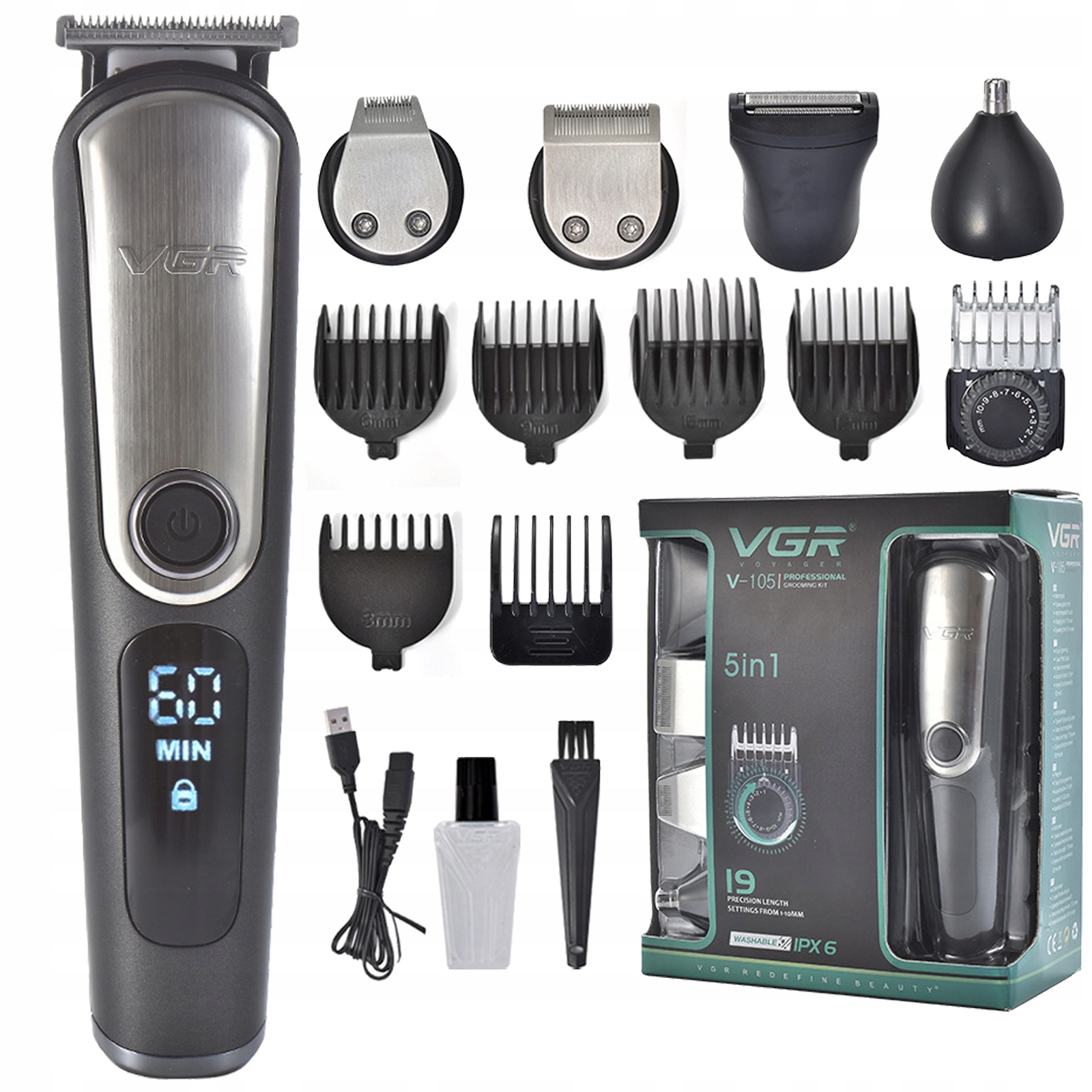 Strihač Zree MASZYNKA TRYMER DO STRZYŻENIA 6w1 - Allegro