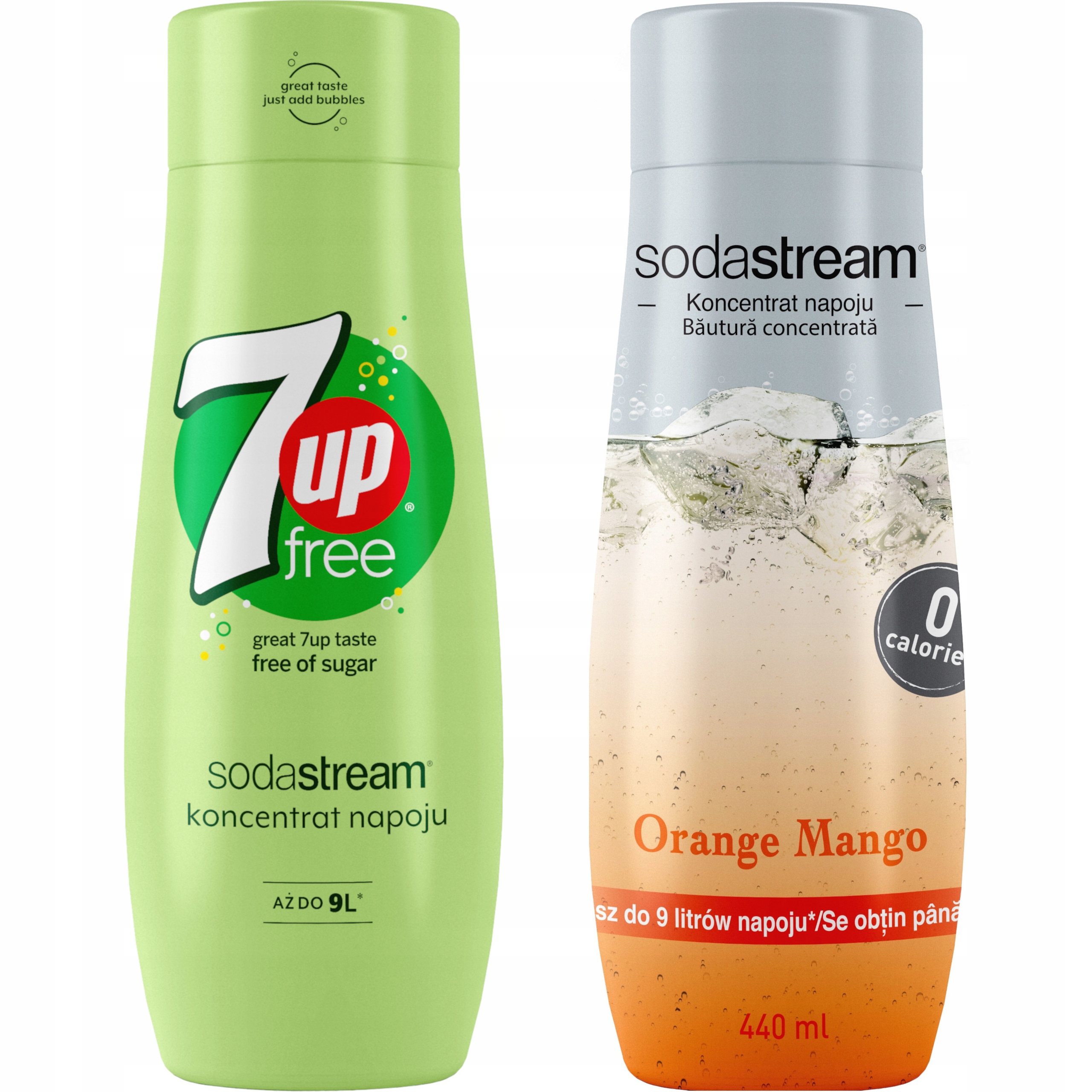 7Up FREE + Orange Mango syropy SodaStream do wody 14051676140 - Allegro.pl