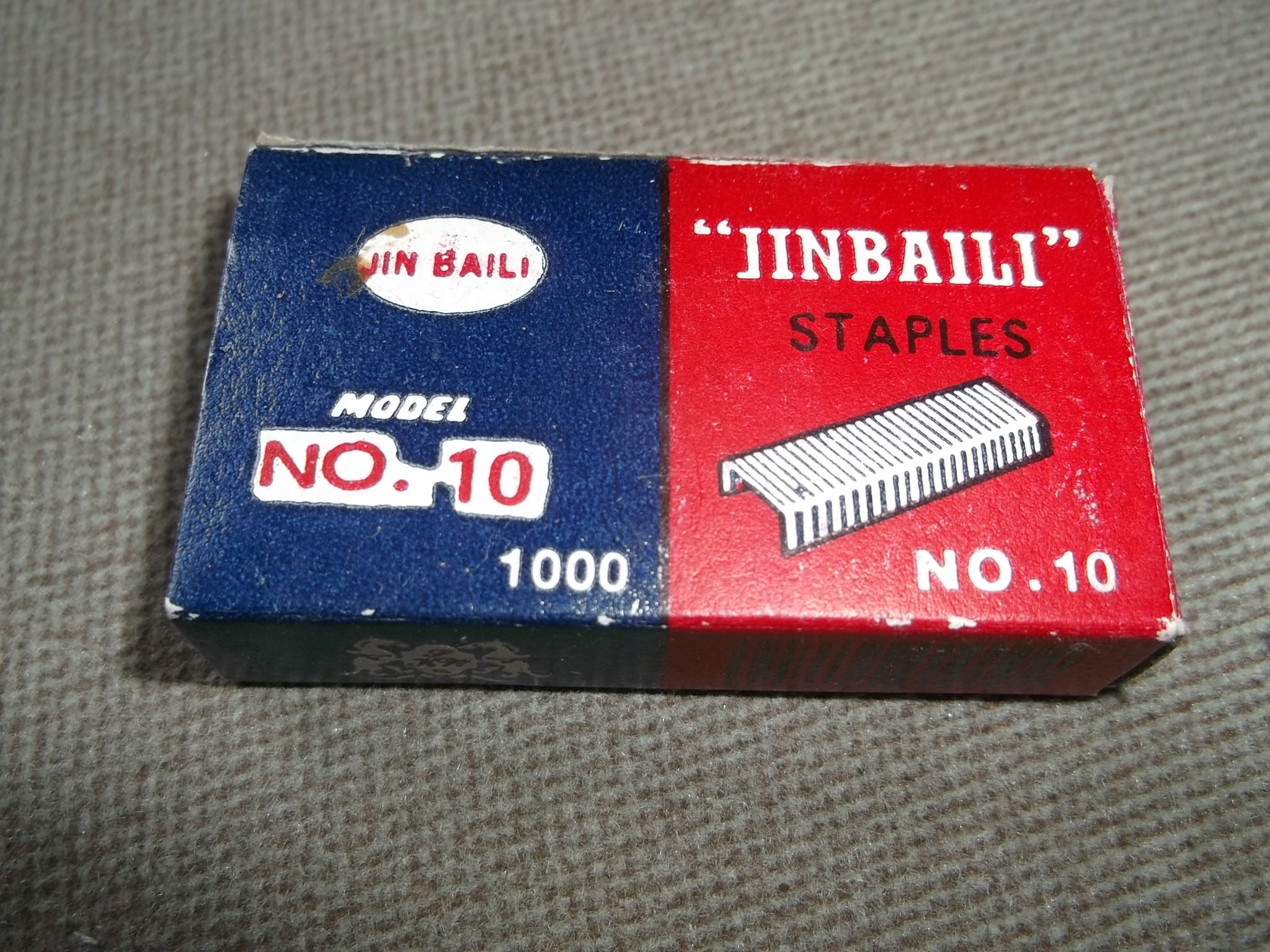 ZSZYWKI JIN BAiLI No.10 Reech staples - 1000 sztuk ( bardzo stare PRL ...