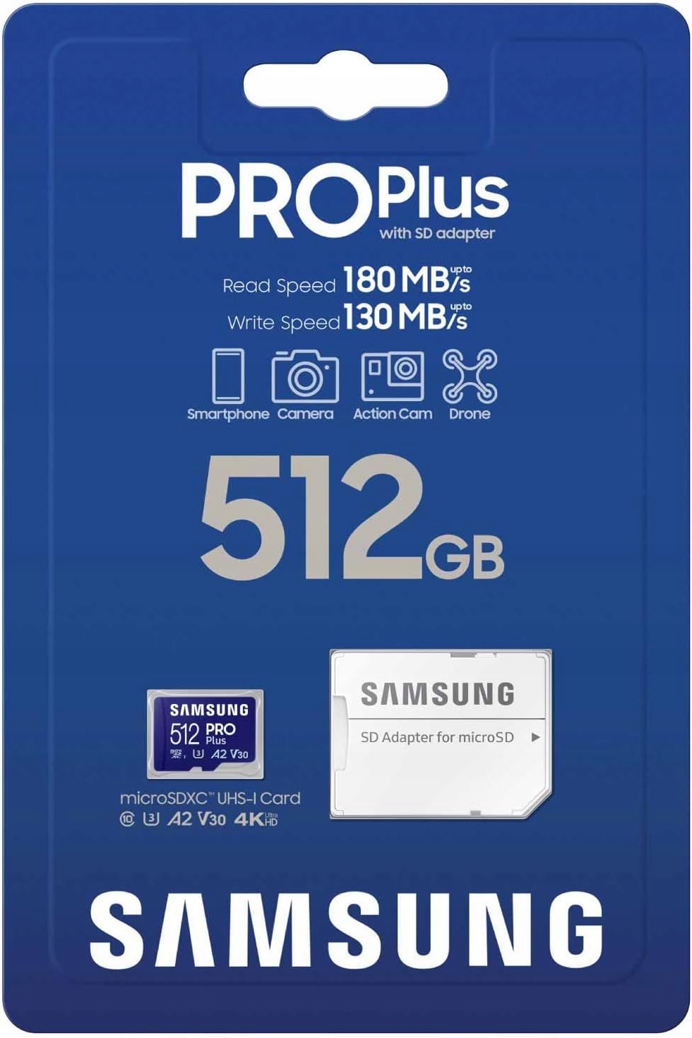 Karta microsdxc Samsung Pro Plus 512GB UHS-I U3 FULL HD 4K + Adapter SD ...