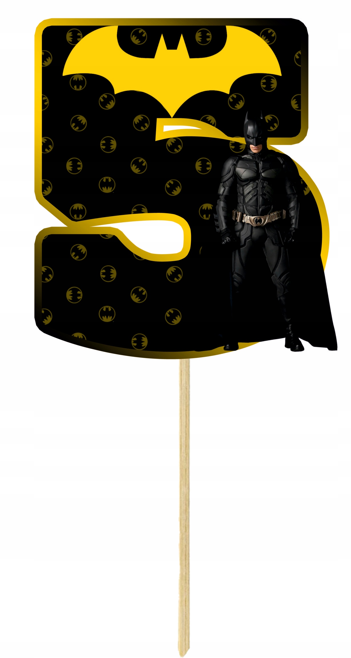 TOPPER NA TORT NA URODZINY BATMAN CYFRA 5 PIĘĆ • Cena, Opinie • Toppery ...