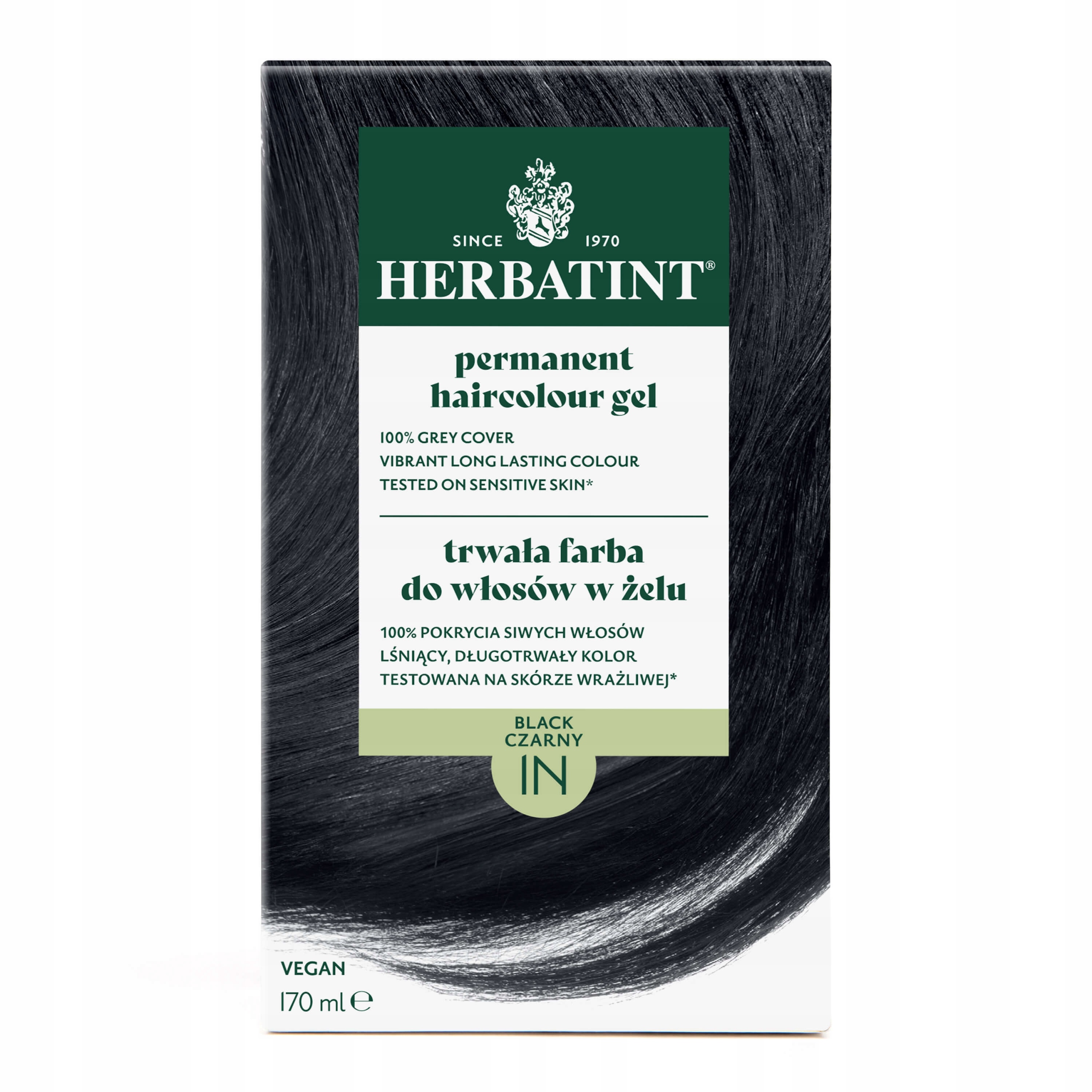 Herbatint Farba w żelu 1N Czarny 150 ml • Cena, Opinie - Allegro