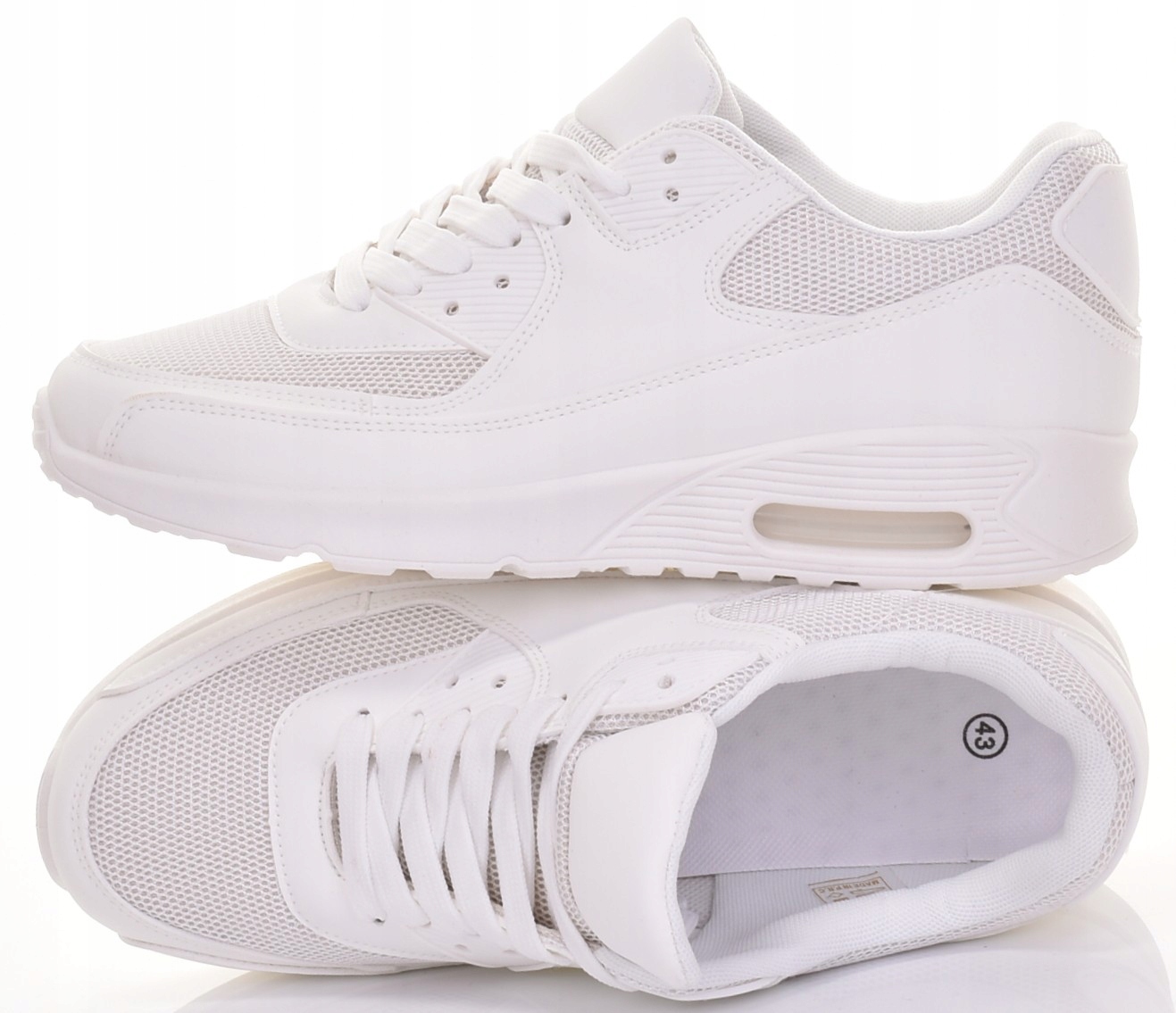 MĘSKIE BUTY SPORTOWE MODNE KULTOWE ADIDASY CAŁE BIAŁE • Cena, Opinie ...