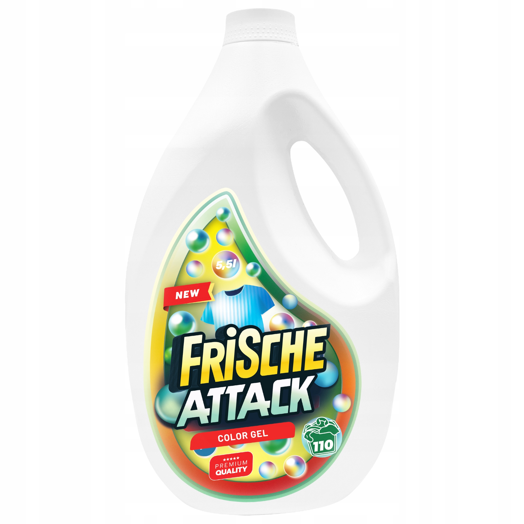 FRISCHE ATTACK COLOR Płyn Żel do Prania Kolorów Tkanin Kolorowych 5,5L ...