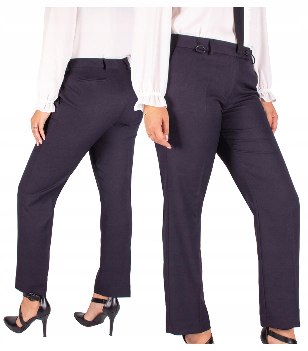 FIRI eleganckie SPODNIE DAMSKIE czarne z wysokim stanem W KANT 46 /29 ...