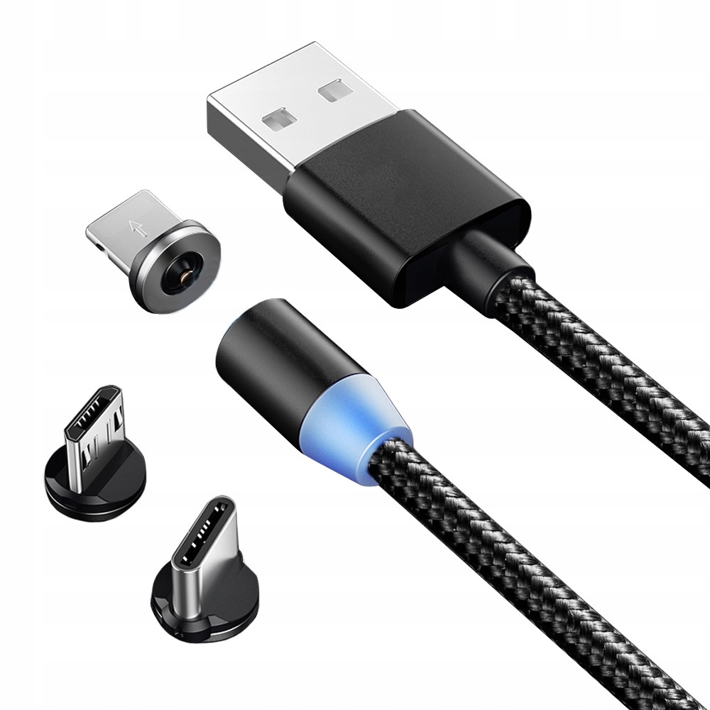 Kabel Verk Group USB - USB typ C / microUSB / Lightning 1 m czarny - Sklep, Opinie, Cena w Allegro