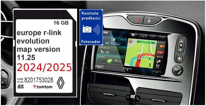 MAPA RENAULT TOMTOM R-LINK EVOLUTION LIVE 2024/2025 11.25 EUROPA ...