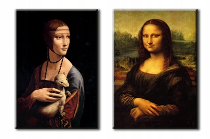OBRAZ LEONARDO DA VINCI MONA LISA DAMA Z ŁASICZKĄ 13405769130 - Allegro.pl