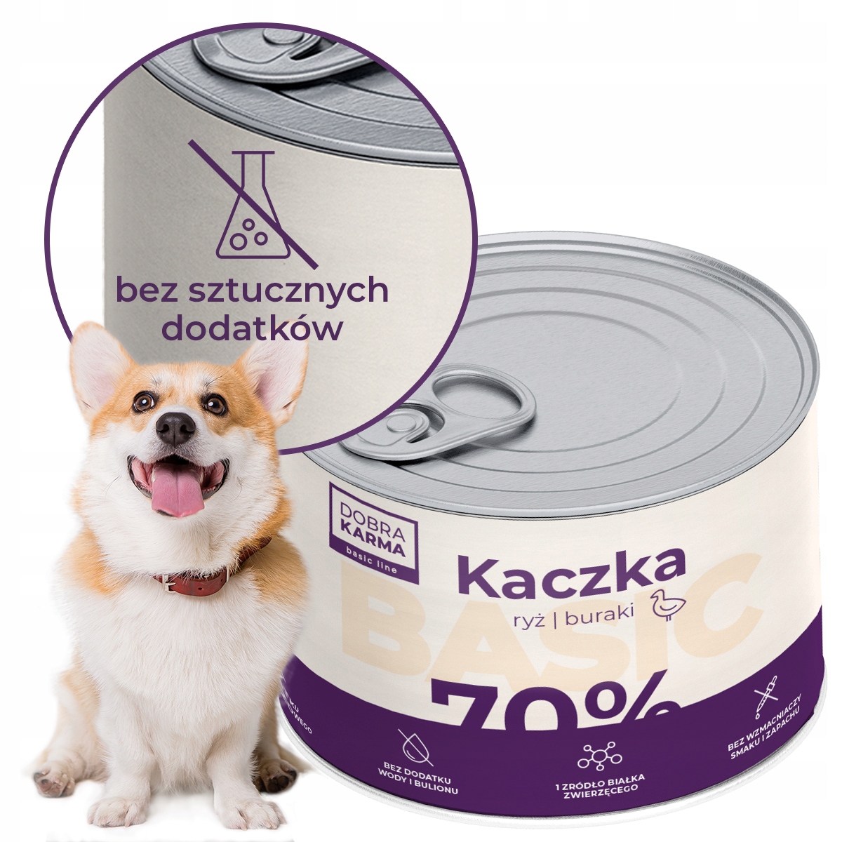 DOBRA KARMA mokra dla psa psów z alergią puszka Kaczka 70% 410g ... DOBRA KARMA mokra dla psa psów z alergią puszka Kaczka 70% 410g ...