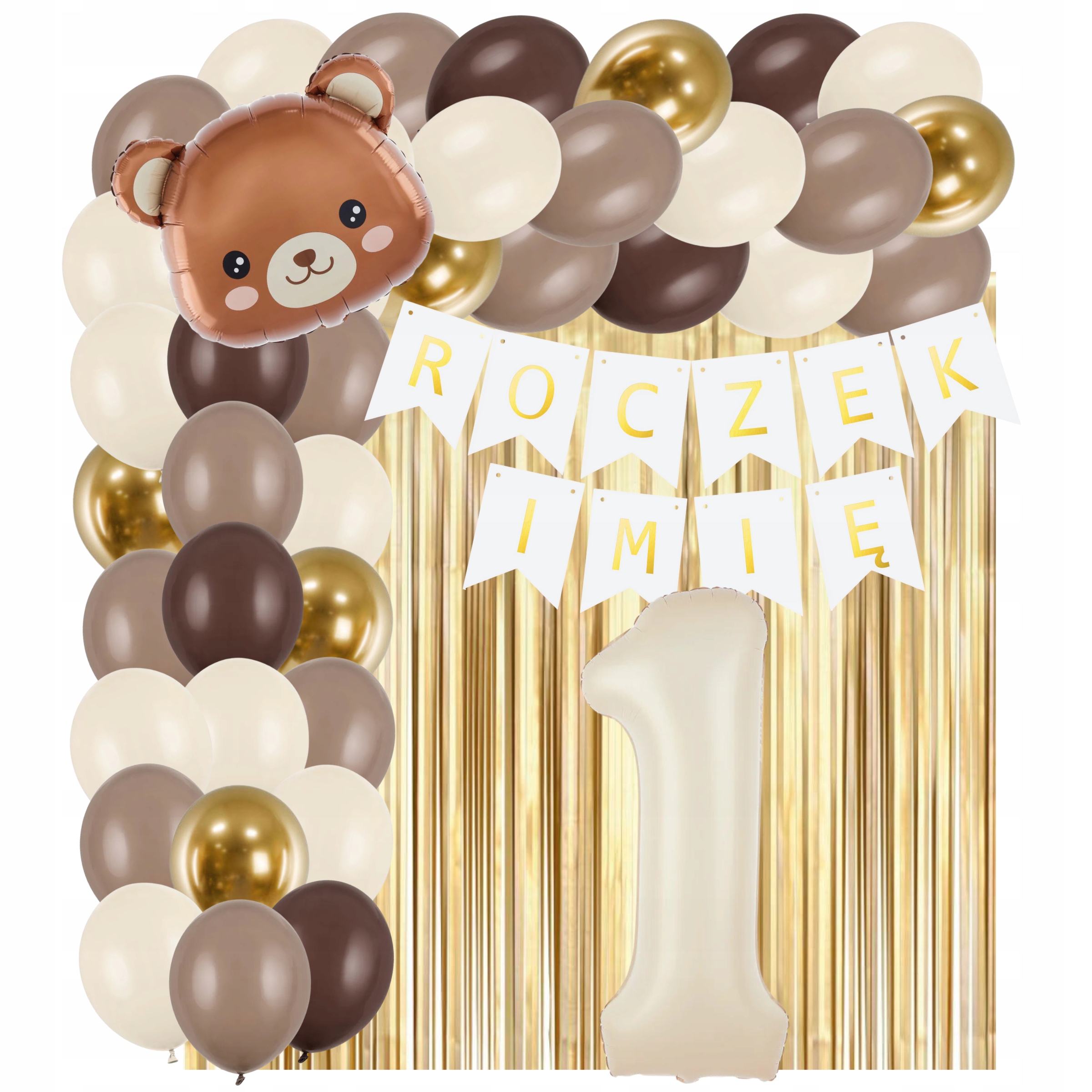 Balony na Roczek Zestaw do Zrobienia Ścianka na Roczek Balony Boho ...