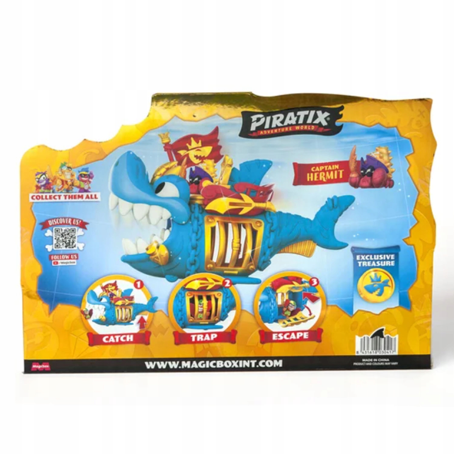 MAGICBOX PIRATIX GOLDEN TREASURE SOROZAT KING SHARK JÁTÉK ÉS FELFEDEZÉS, (5906358748739) • Ár ...