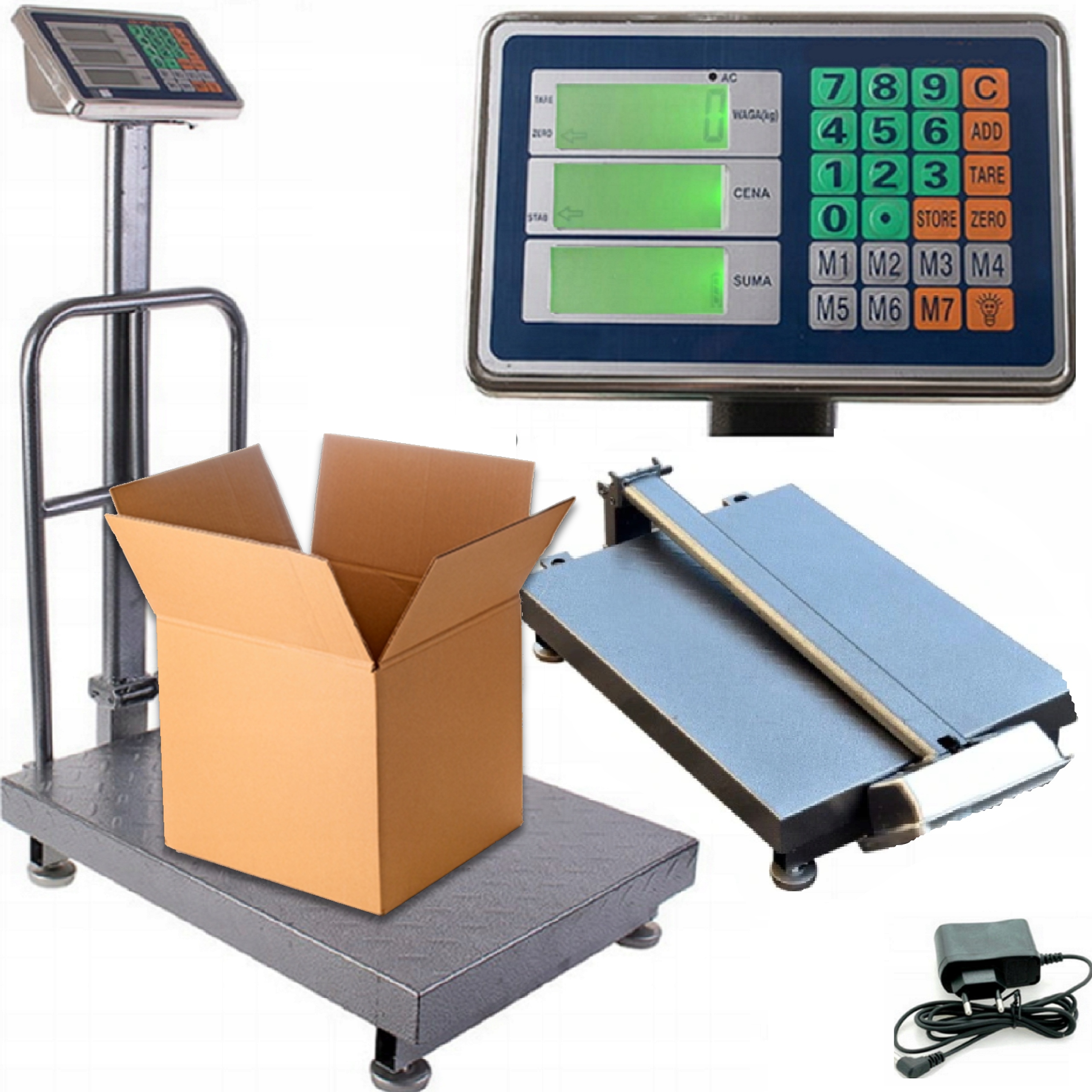 WAGA MAGAZYNOWA PRZEMYSŁOWA TOWAROWA SKLEPOWA PLATFORMOWA MOCNA LCD ...