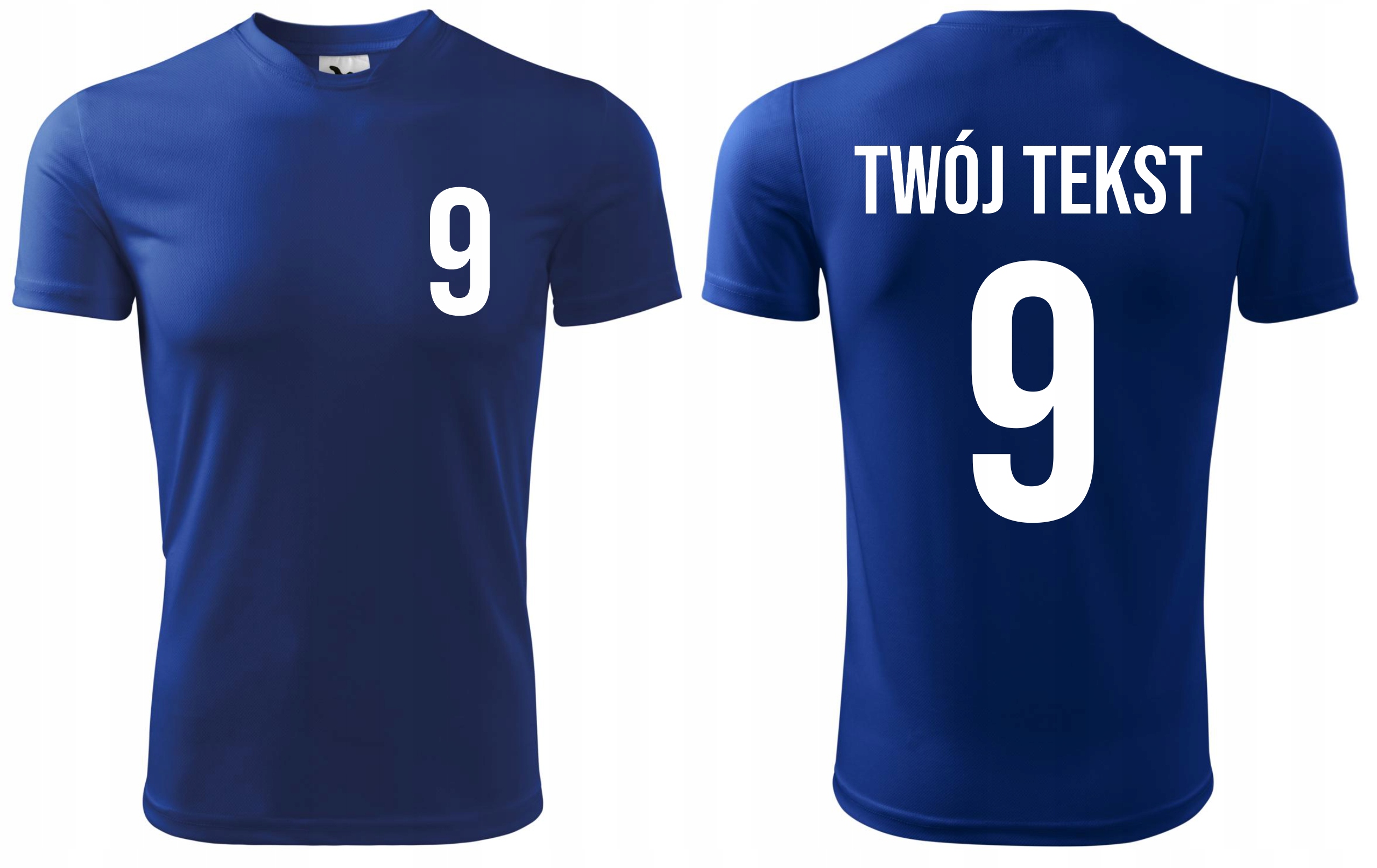 Koszulka piłkarska sportowa personalizowany nadruk - własny napis i ...