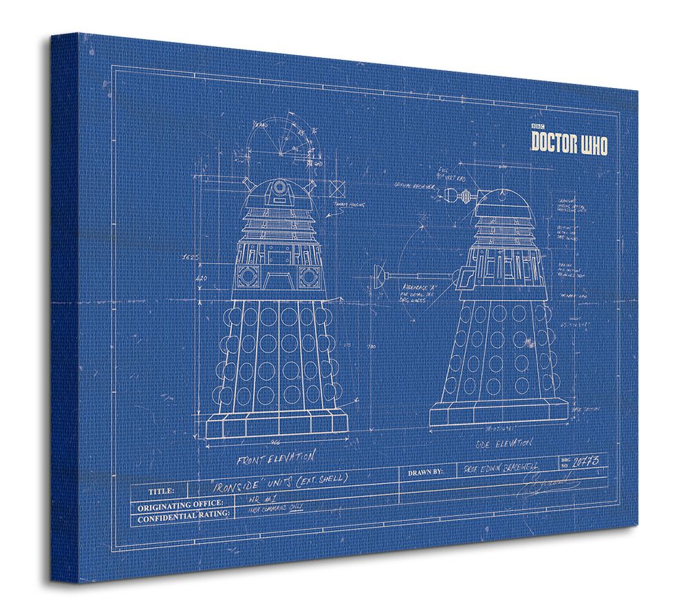 Doctor Who Dalek Blueprint Obraz płótno 40x30 cm (5050574804561) • Cena ...