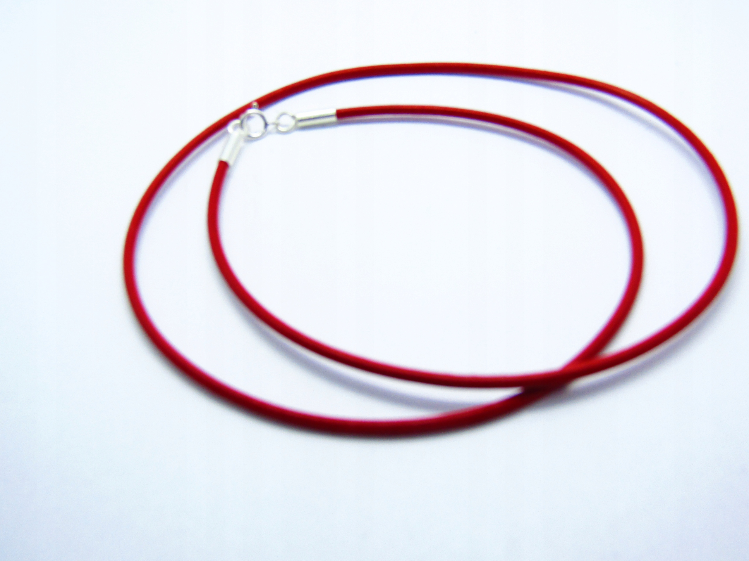 RZEMYK CZERWONY 2 MM ZAPIĘCIA ZE SREBRA 925 65 CM • Cena, Opinie ...