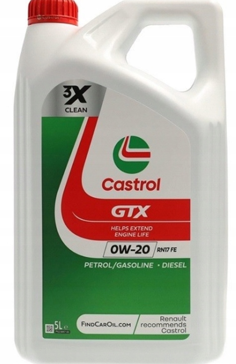 OLEJ RENAULT CASTROL 0W-20 GTX 5L ORYGINAŁ 4008177198397 za 150.83PLN z Szamotuły - Allegro ...
