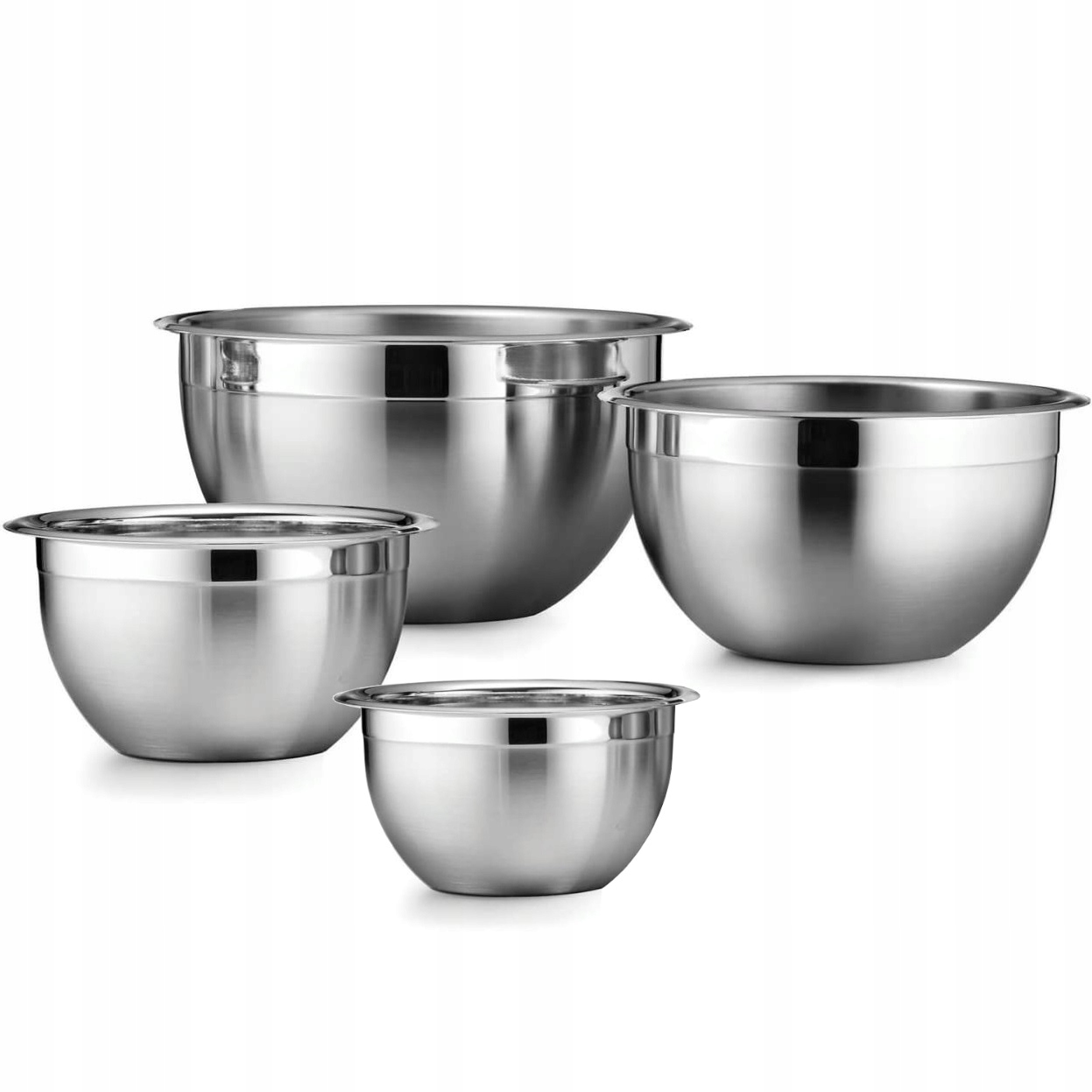 MISKI METALOWE stalowe GŁĘBOKIE NIERDZEWNE KOMPLET MISEK KUCHENNYCH ZE ...