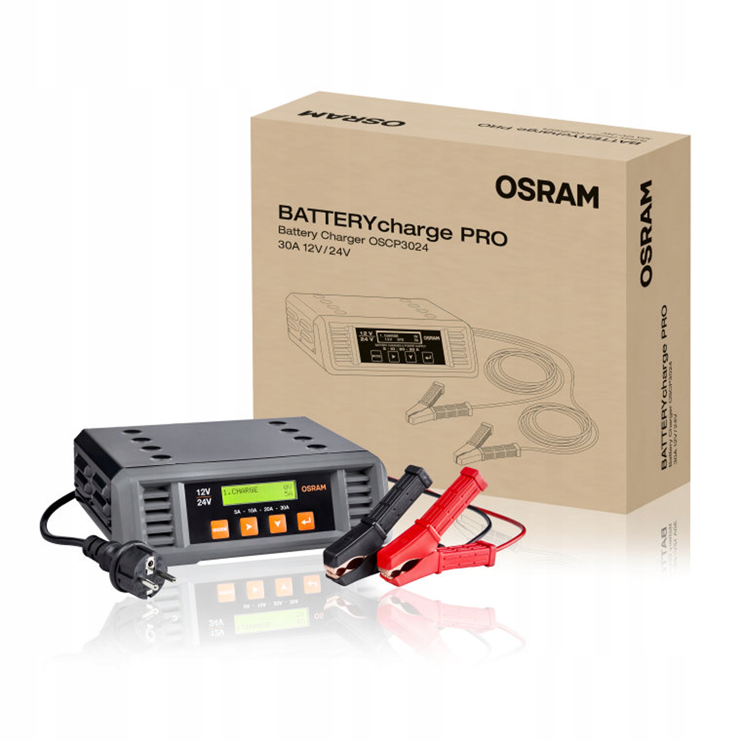 Osram Prostownik Ładowarka OSCP3024 PRO 30A 12V24V 4052899629073 za ...
