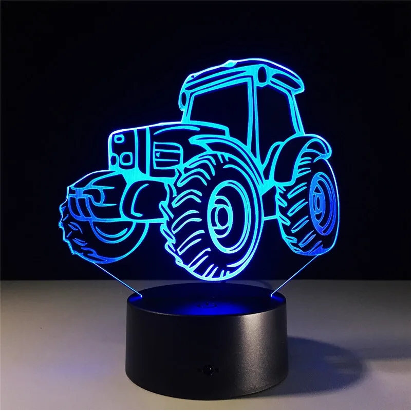 LAMPKA NOCNA 3D LED USB TRAKTOR CIĄGNIK LAMPA 16 KOLORÓW PREMIUM PILOT (5904151524024) • Cena ...