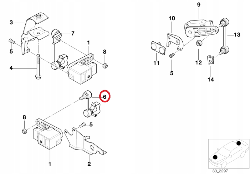31121092883 31121092883 - OE BMW E39 коннектор JOINT Light ADJUSTMENT ...
