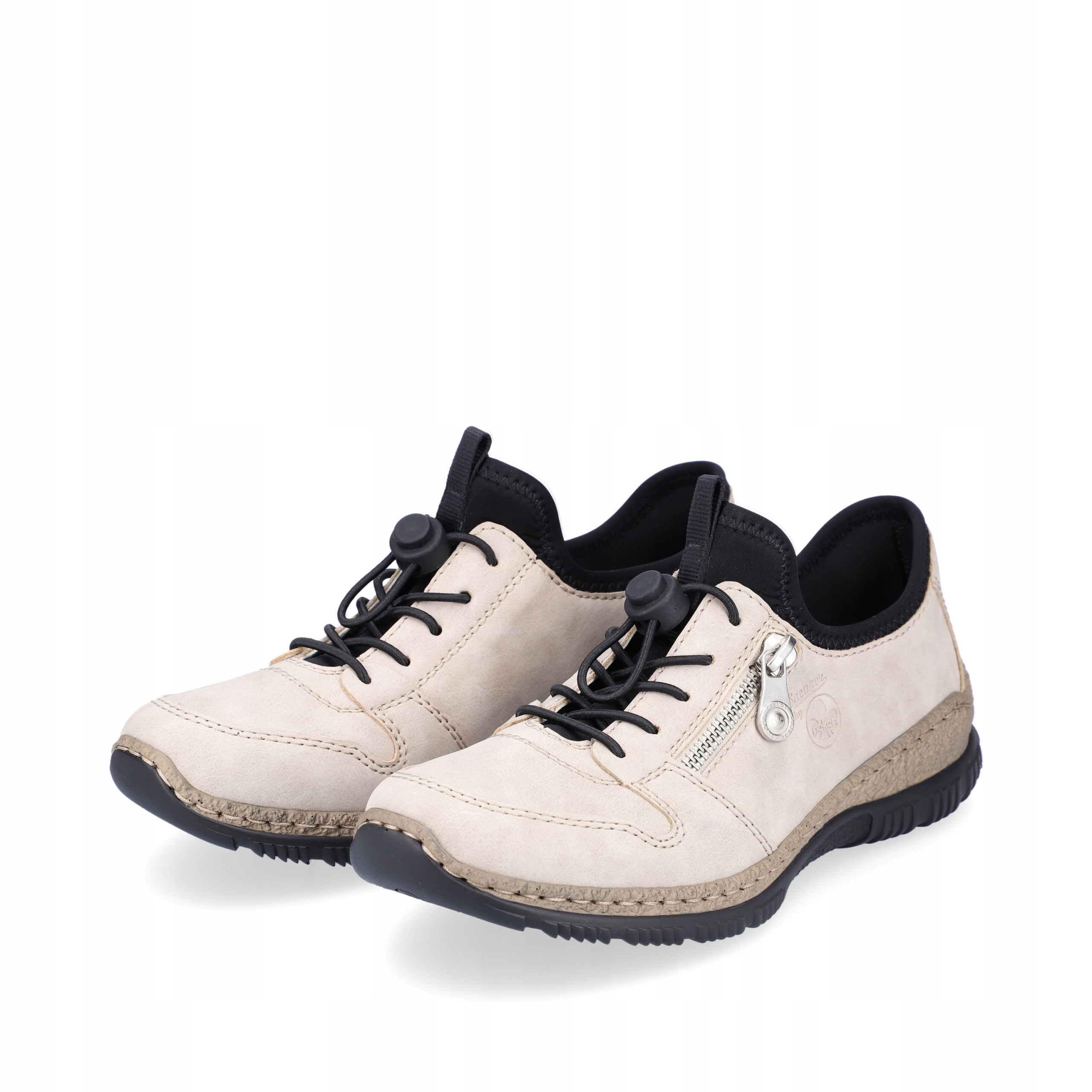 RIEKER buty, półbuty, sneakersy beżowe N32G0 12651496847 - Allegro.pl