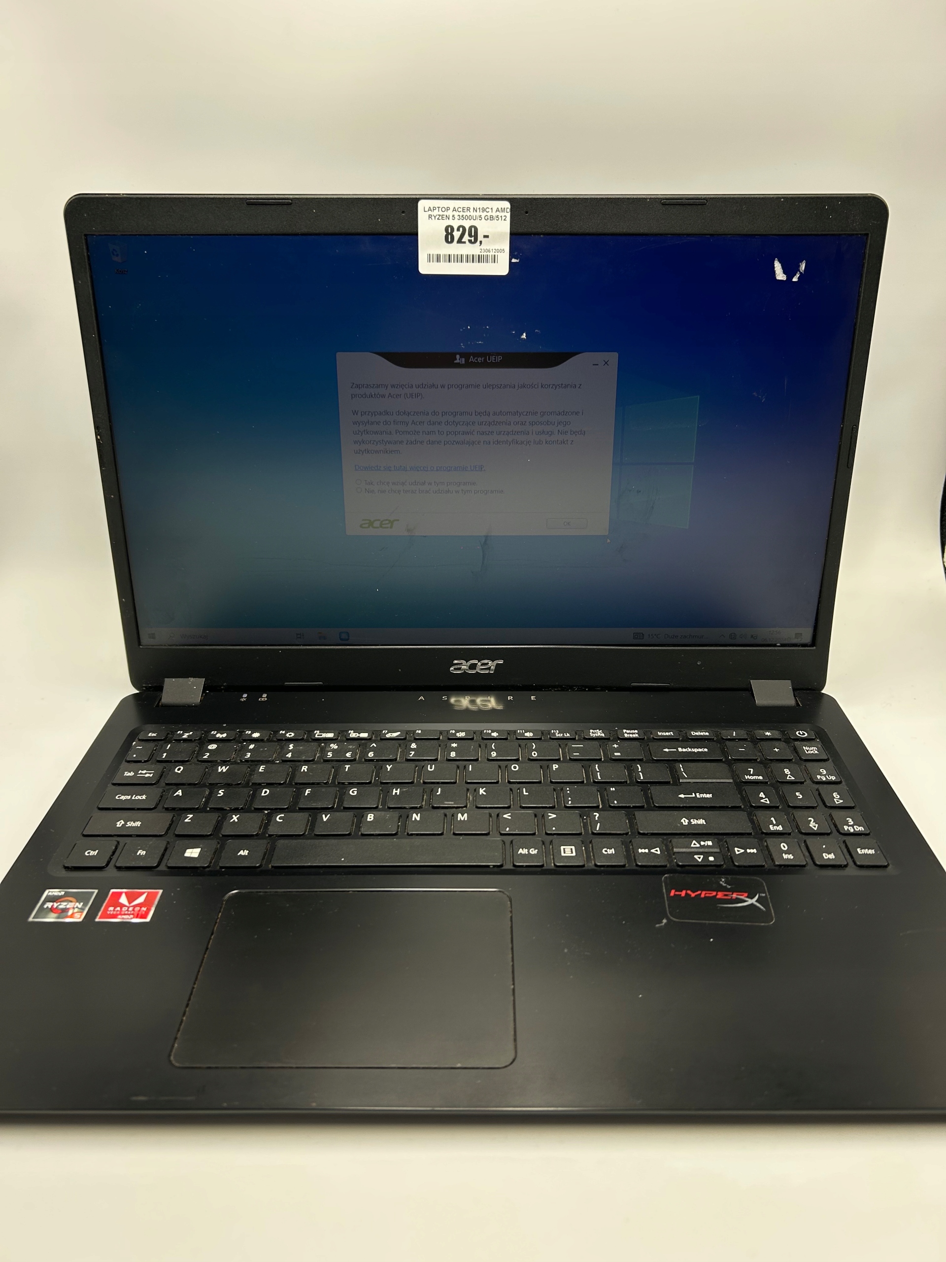 LAPTOP ACER N19C1 AMD RYZEN 5 3500U/5 GB/512 GB/AMD RADEON VEGA/WIN11 ...