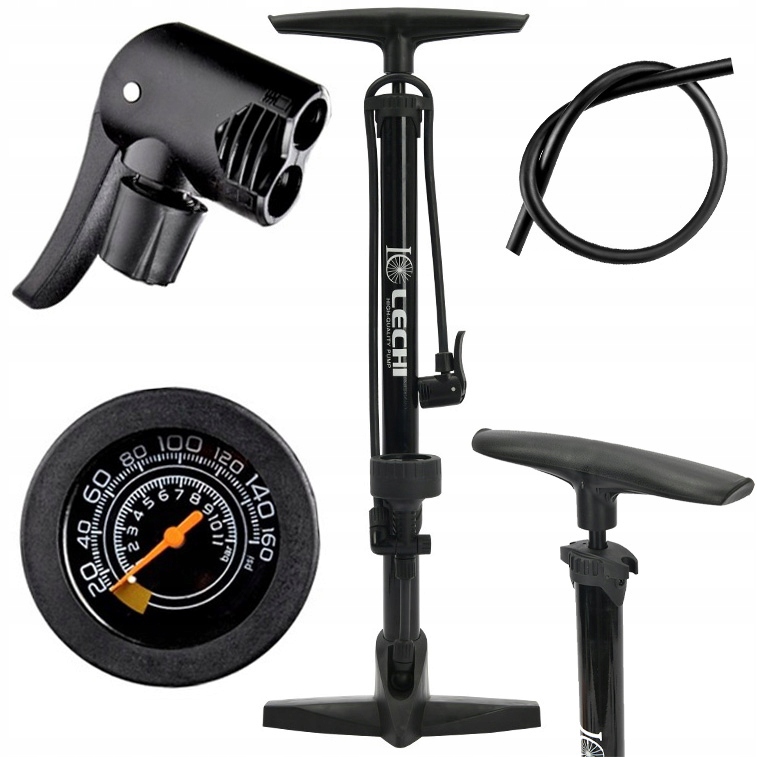 POMPKA ROWEROWA Z MANOMETREM DO ROWERU SAMOCHODOWA AV FV SV WARSZTATOWA ...