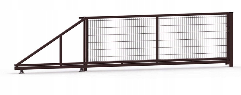 Brama przesuwna wjazdowa panel 3D przemysłowa 4m x 1,6m OC+RAL • Cena ...