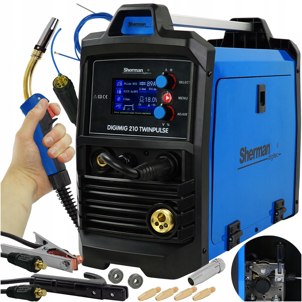 SPAWARKA inwertorowa TWINPULSE 210 synergia 2T/4T MIG MAG TIG MIGOMAT 200A (7812707_pakiet1 ...