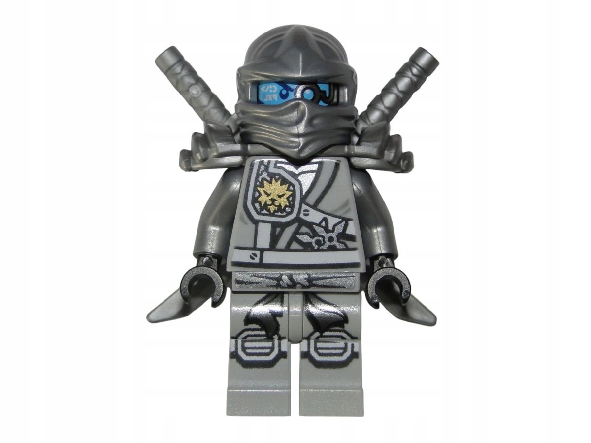 NOWA Figurka LEGO Ninjago - Srebrny ZANE - Silver Titanium Ninja • Cena ...