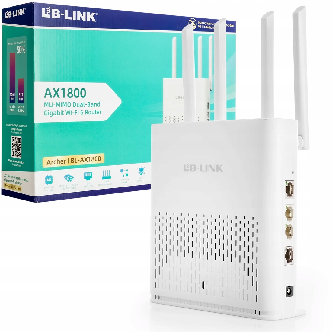 Router LB-Link BL-AX1800 802.11ax (Wi-Fi 6) - Sklep, Opinie, Cena w Allegro