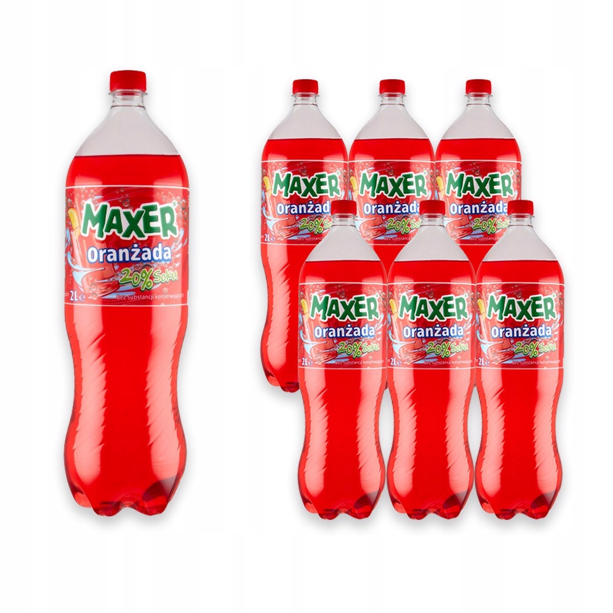 Maxer Napój gazowany czerwona 2 l x 6 sztuk (5906441360015) • Cena ...