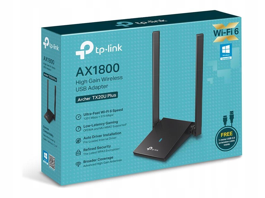 Karta USB WiFi 6 AX1800 TP-Link Archer TX20U Plus - Sklep, Opinie, Cena w Allegro