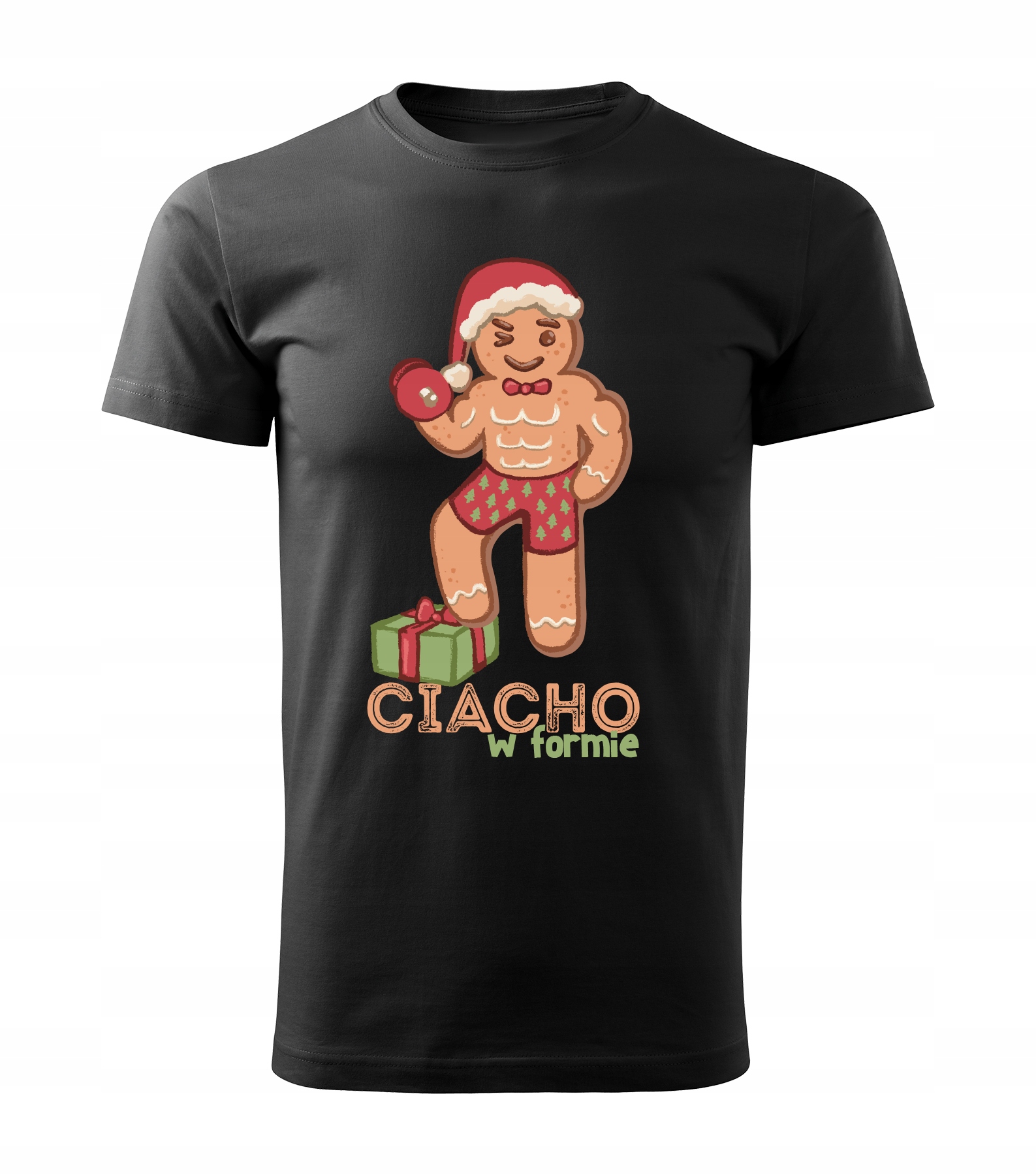 KOSZULKA CZARNA CIACHO W FORMIE PREZENT M • Cena, Opinie • T-shirty ...