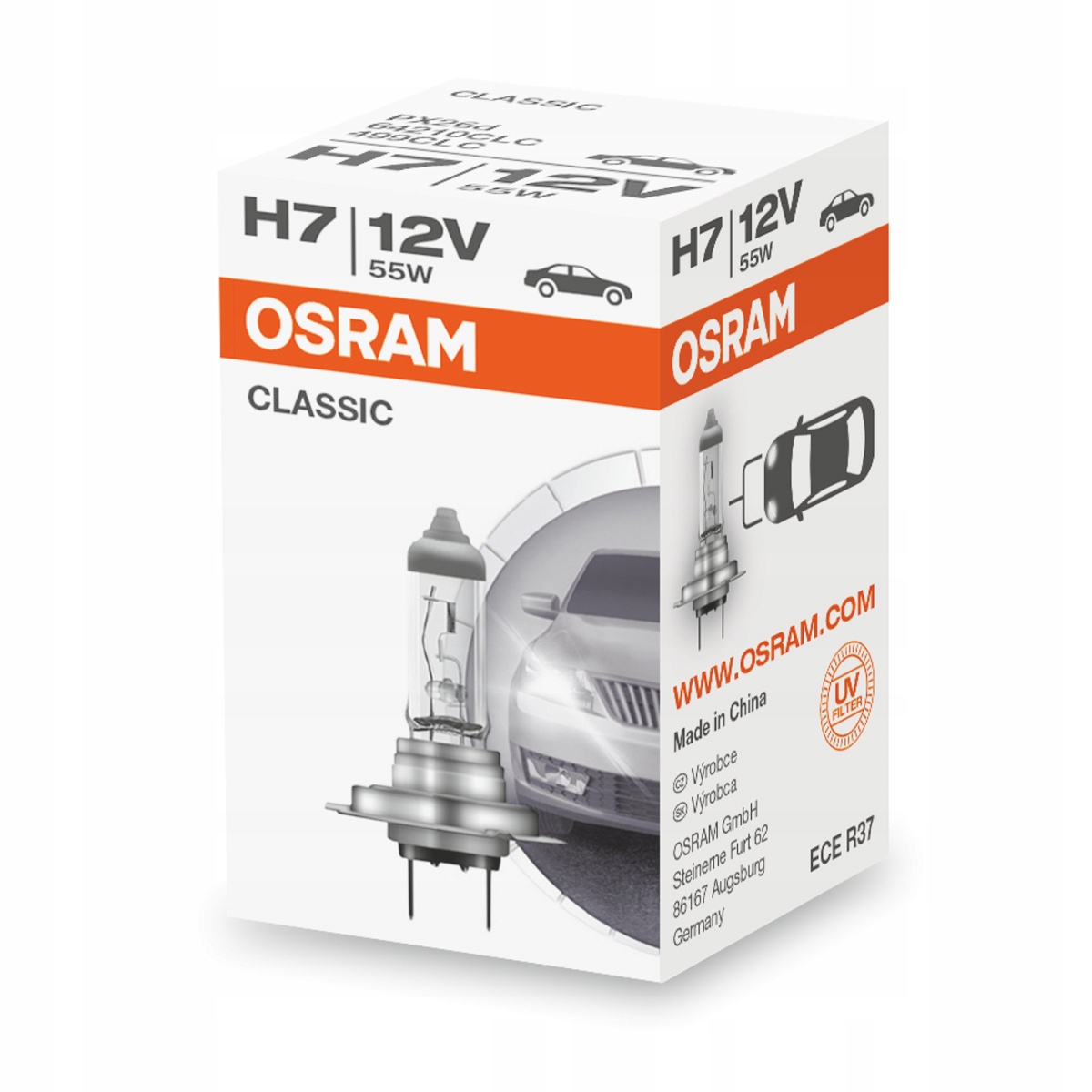 Osram H7 55 W 64210CLC 4052899282582 za 7.65PLN z Częstochowa - Allegro ...
