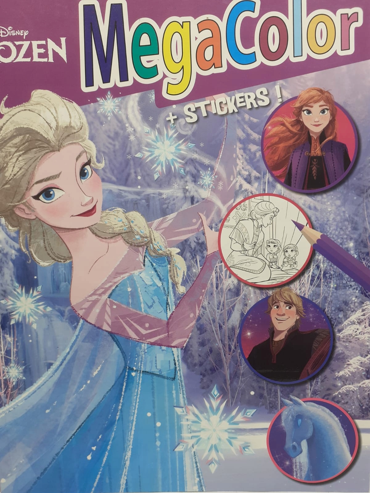 OMALOVÁNKA DISNEY MEGA COLOR FROZEN SAMOLEPKAMI ANNA OLAF ELZA SVEN za ...