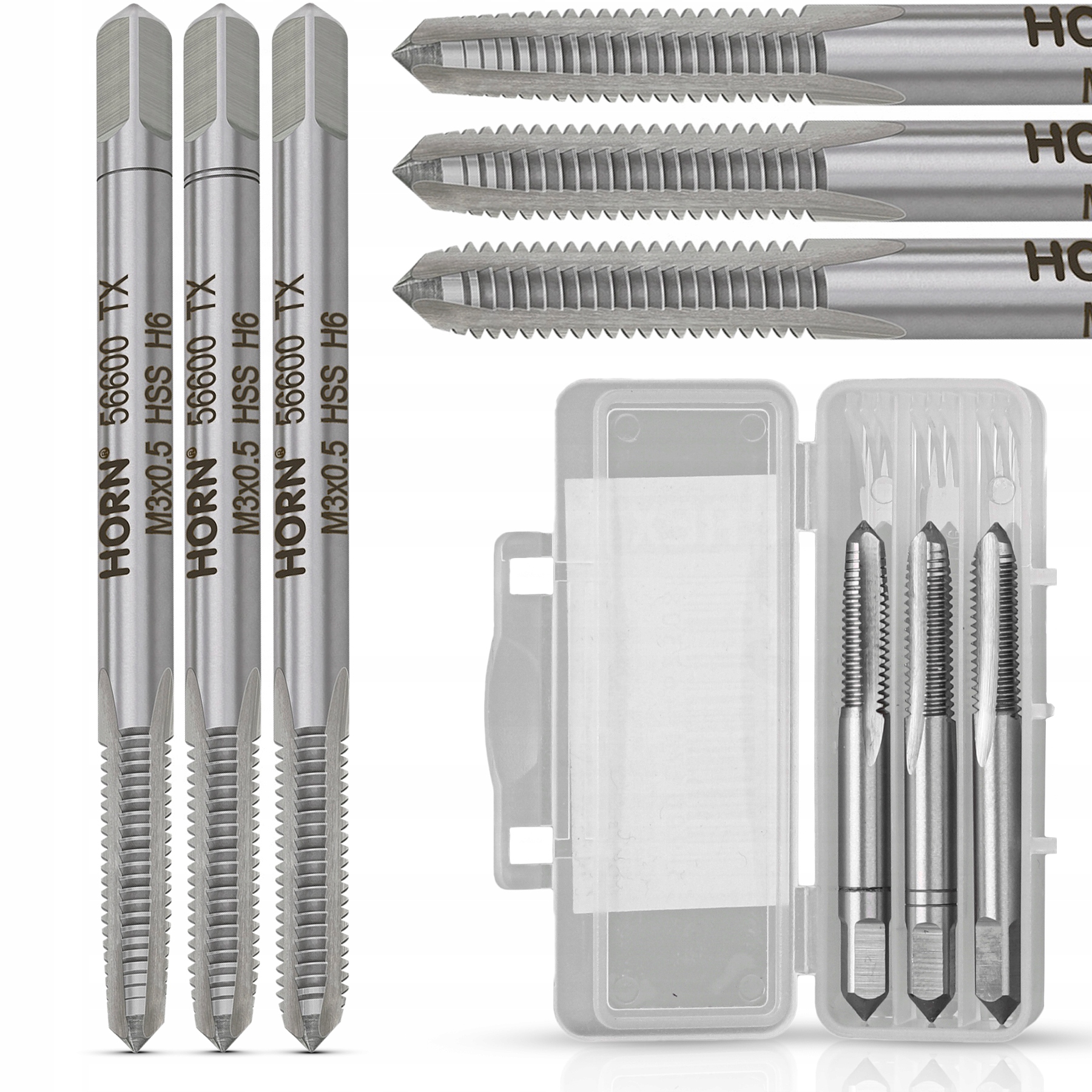 GWINTOWNIK M3 HSS GWINT M3x0.5 mm. KOMPLET 3 SZT (5900171566006) • Cena, Opinie • Gwintowniki i ...