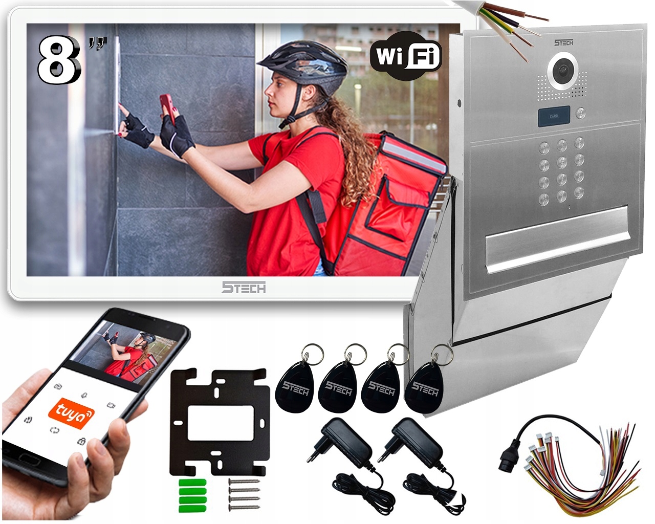 WIDEODOMOFON WiFi 5Tech SKRZYNKA NA LISTY MONITOR - porównaj ceny - Allegro.pl