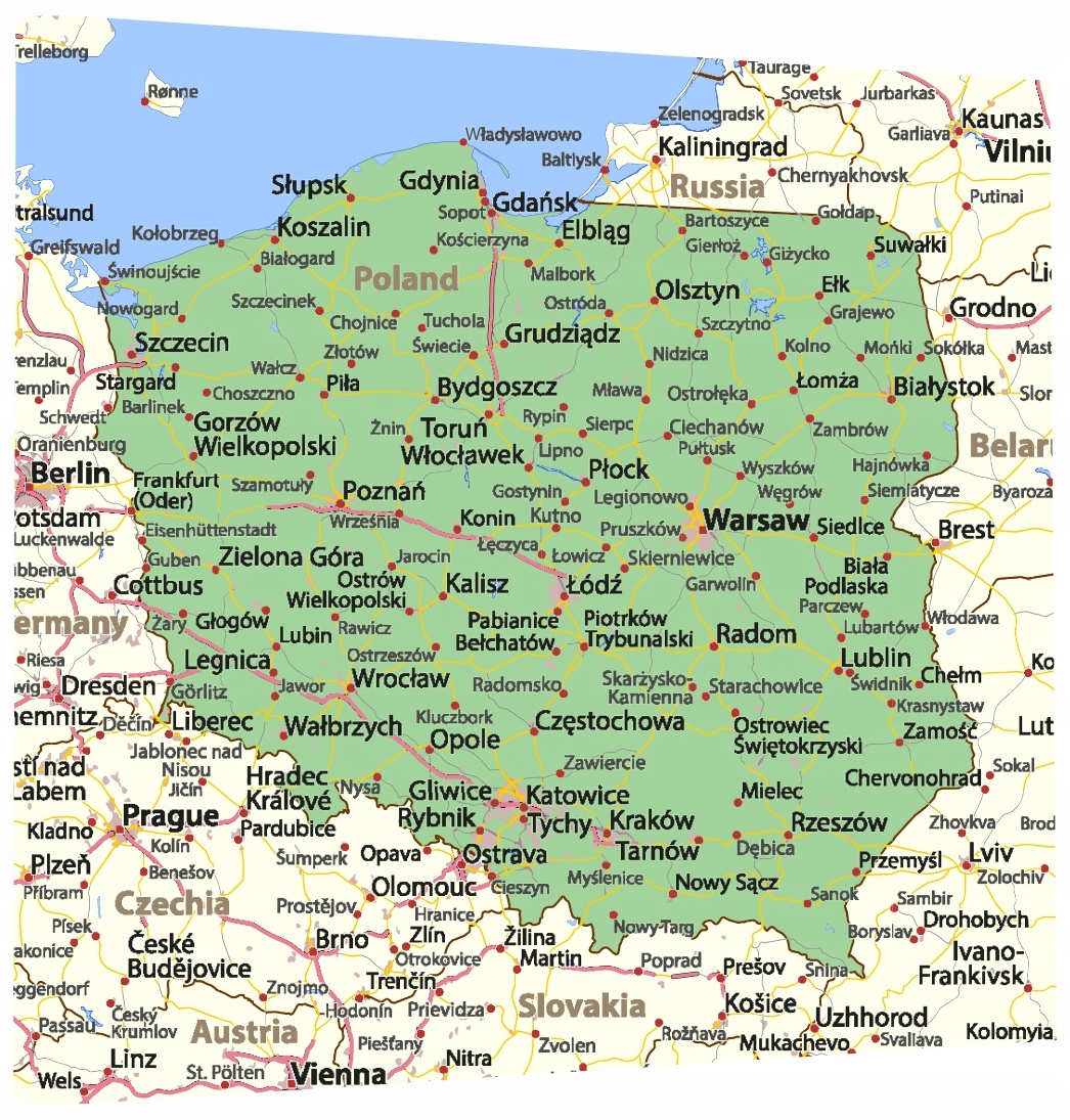 TABLICA KORKOWA OBRAZ KORKOWY SZCZEGÓŁÓWA MAPA POLSKI po polsku 60x60 ...