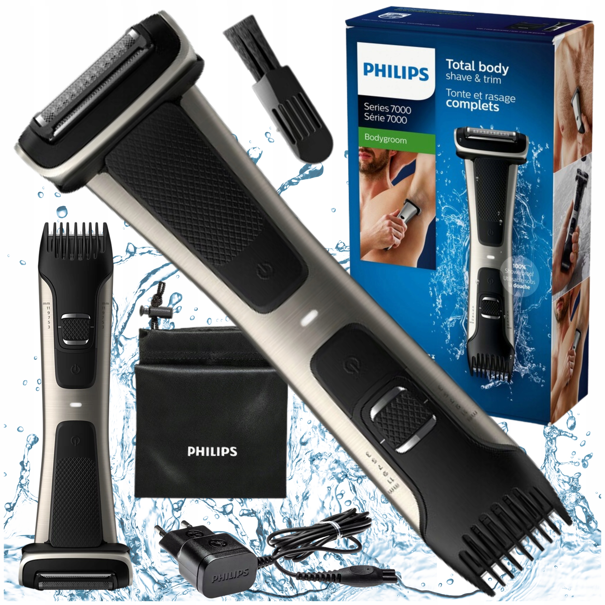 WODOODPORNA GOLARKA, MASZYNKA PHILIPS DO MIEJSC INTYMNYCH CIAŁA + ZESTAW • Cena, Opinie - Allegro