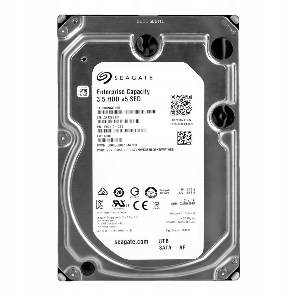 Dysk Seagate ENTERPRISE CAPACITY HDD v5 SED ST8000NM0105 8TB SATA III 3,5" - Sklep, Opinie, Cena ...