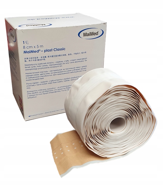 SAMOPRZYLEPNE PLASTRY NA RANY TKANINOWE ROLKA 8CM x 5M (4046153028160 ...