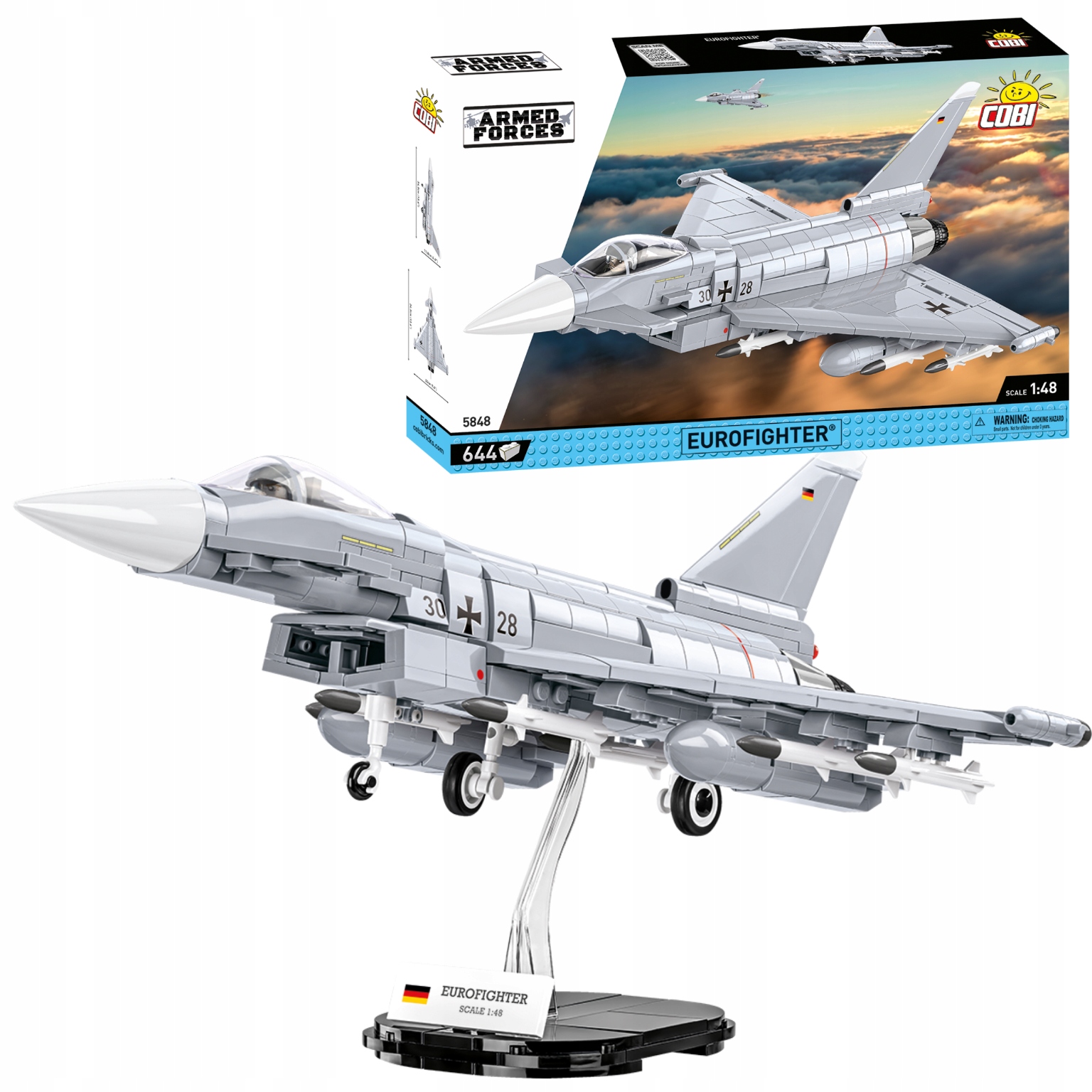 KLOCKI COBI 5848 SAMOLOT MYŚLIWIEC EUROFIGHTER 14136907407 - Allegro.pl