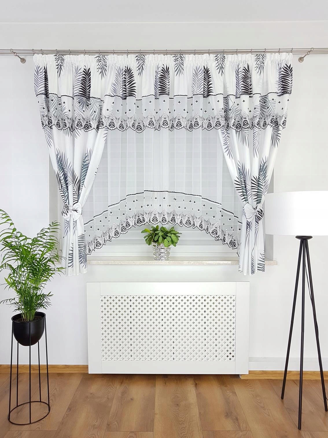 FIRANA GOTOWA Z LAMBREKINEM FIRANKI Z ZASŁONAMI KOMPLET DO SALONU ...