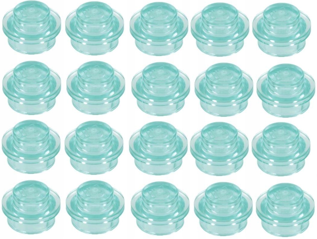 G159 Lego płytki 1x1 okrągłe trans-light blue 4073 20szt NOWE ...