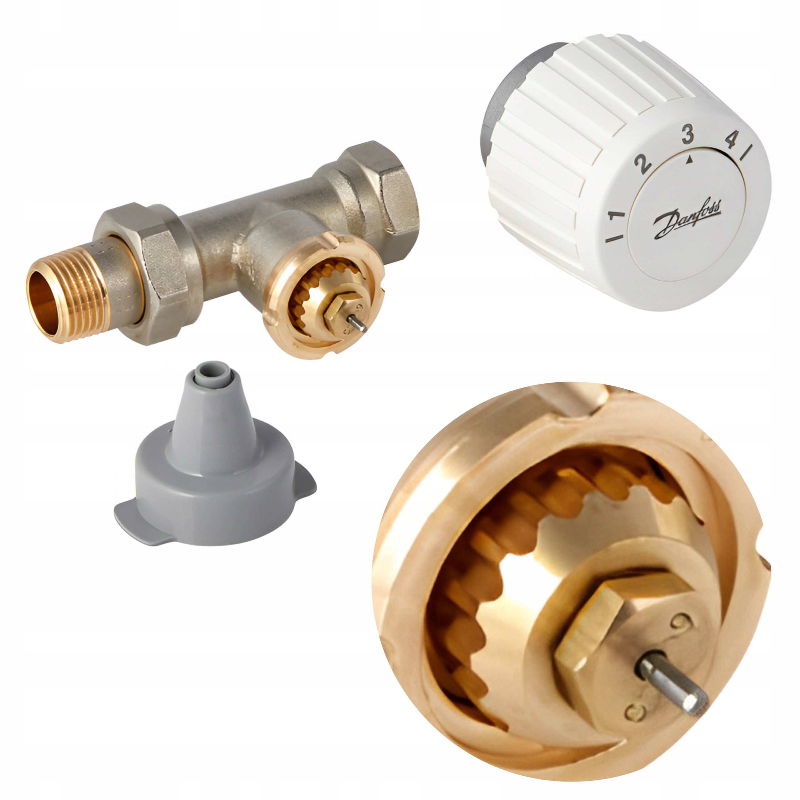 Danfoss ZESTAW RTL prosty 003L1080 FJVR15+GŁOWICA (5702420084527 ...