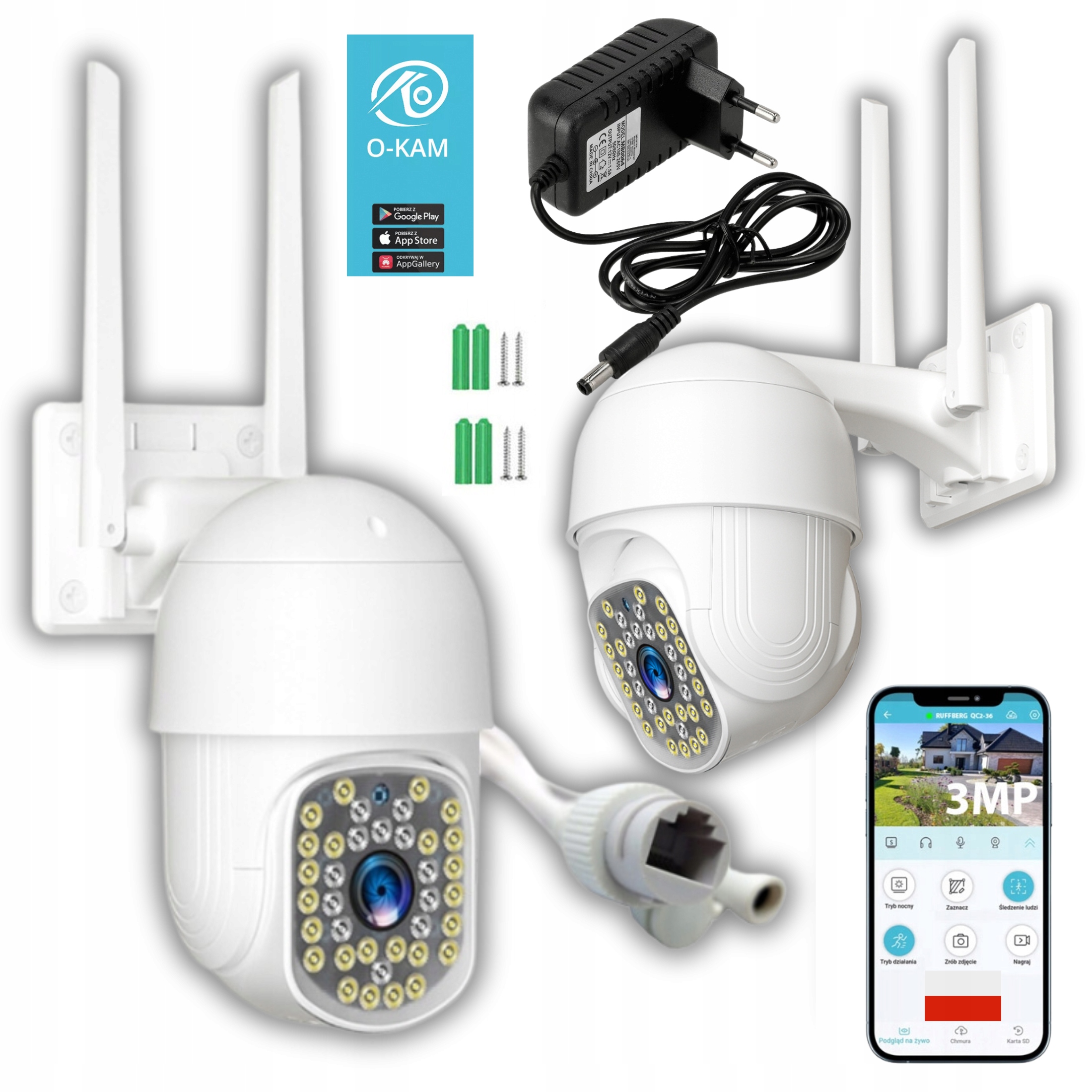 KAMERA OBROTOWA PTZ ZEWNĘTRZNA WI-FI IP FULL HD PODGLĄD NA ŻYWO ZDALNY - Sklep, Opinie, Cena w ...