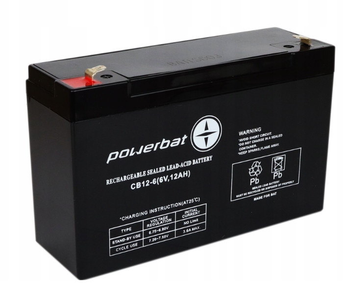 Akumulator Powerbat 6 V 12 Ah - porównaj ceny - Allegro.pl